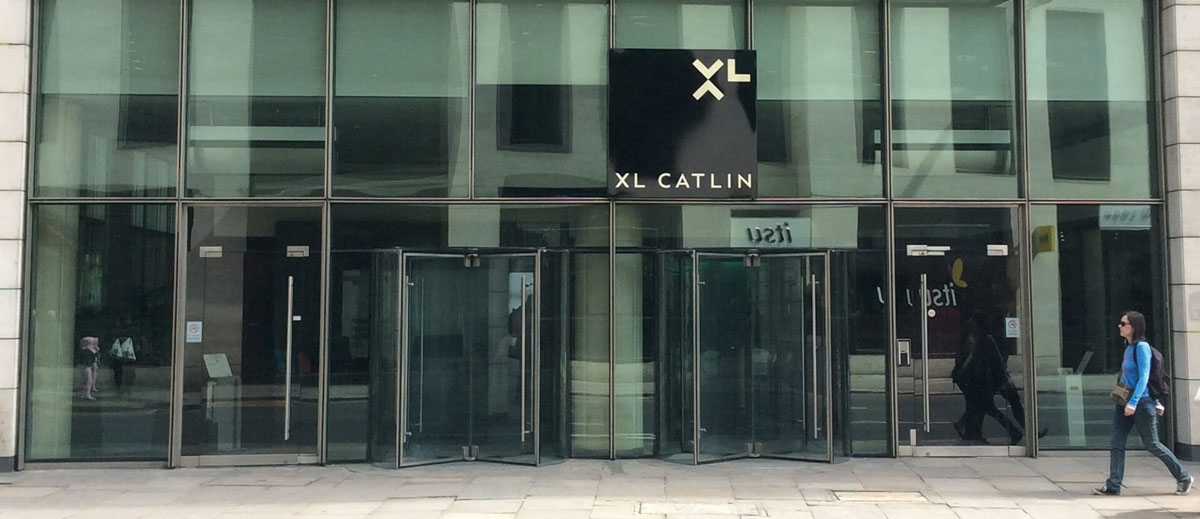 XL Catlin - rebranding reception areas on a tight timescale - Integrity